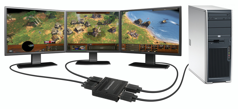 Configure a PC with Matrox TripleHead2Go Video Signal Splitter