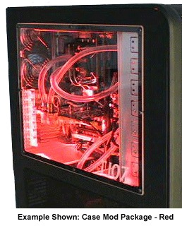 Configure a PC with Case Mod Package - Red UV Cabling w/ UV Lights