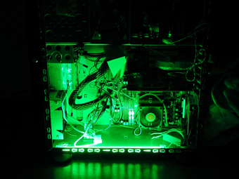 Configure a PC with Case Mod Package - Green Cabling w/ Green Lights